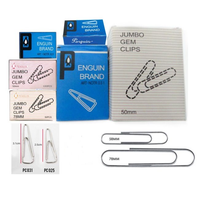 Penguin Paper Clips | Traingle Clip | Jumbo Gem Clip | Klip Kertas ...