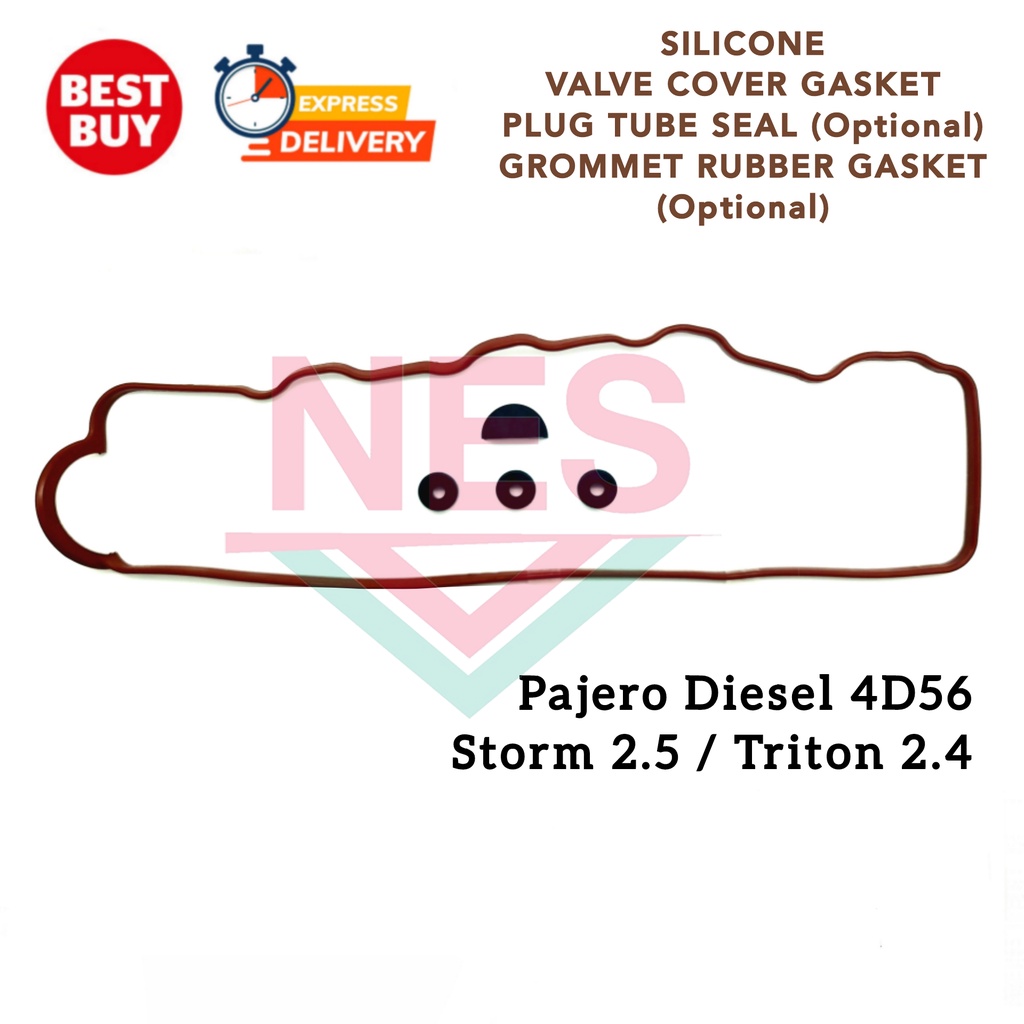 Silicone Valve Cover Gasket + Plug Seal & Half Moon Seal Pajero Diesel ...