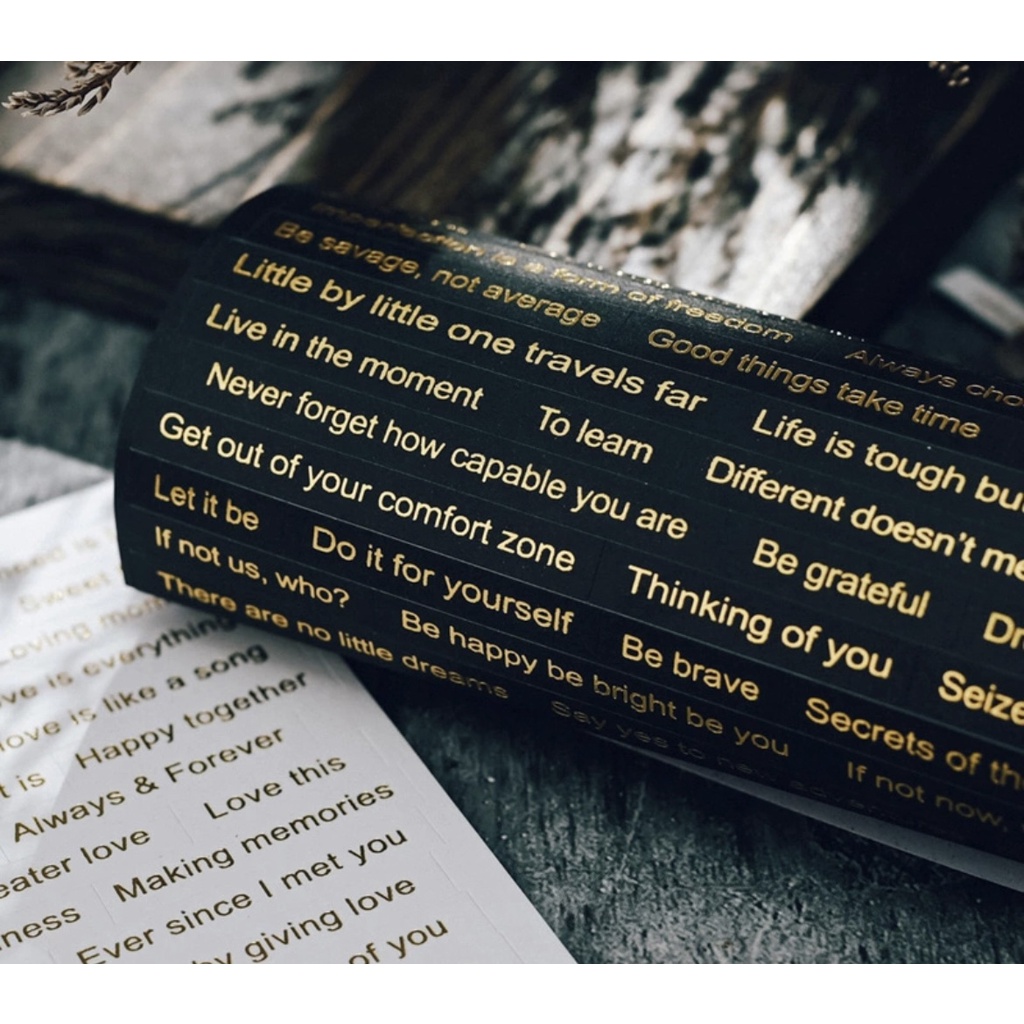 JudyCraft Junk Journal Sentiment Stickers Typewriter English Quote ...