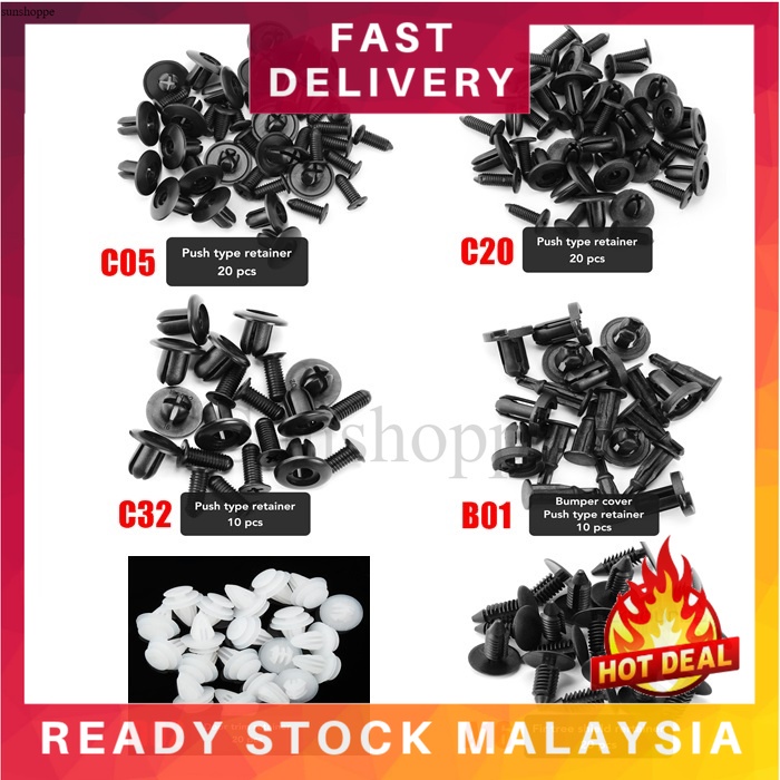 Car Body Retainer Auto Fasteners Plastic Clips Push Pin Rivet ...