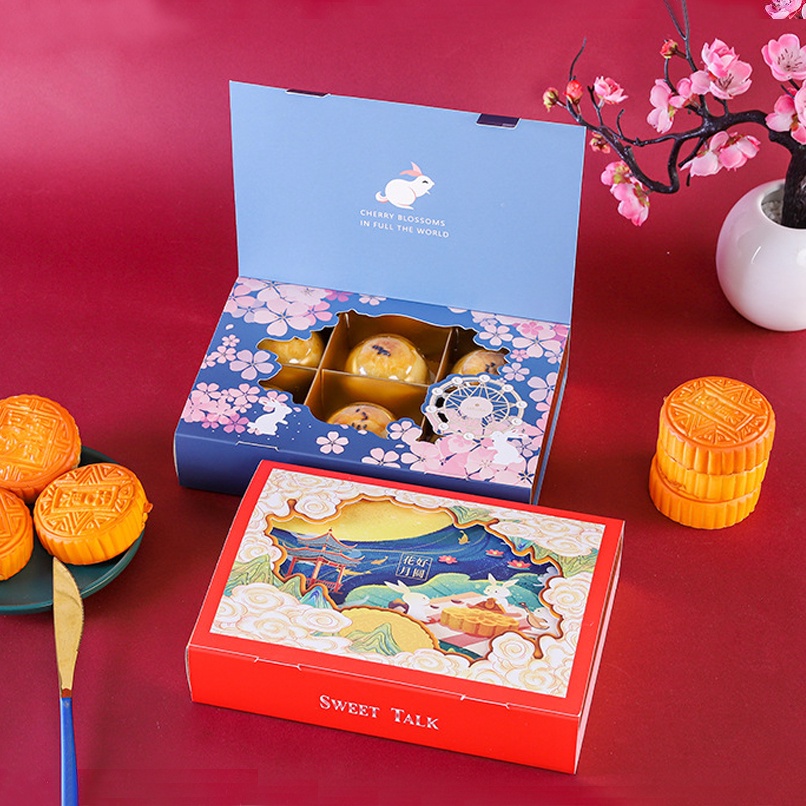 6cavity MoonCake Box Luxury Autumn Festive Mooncake Gift Box Set 高档礼盒套装 ...
