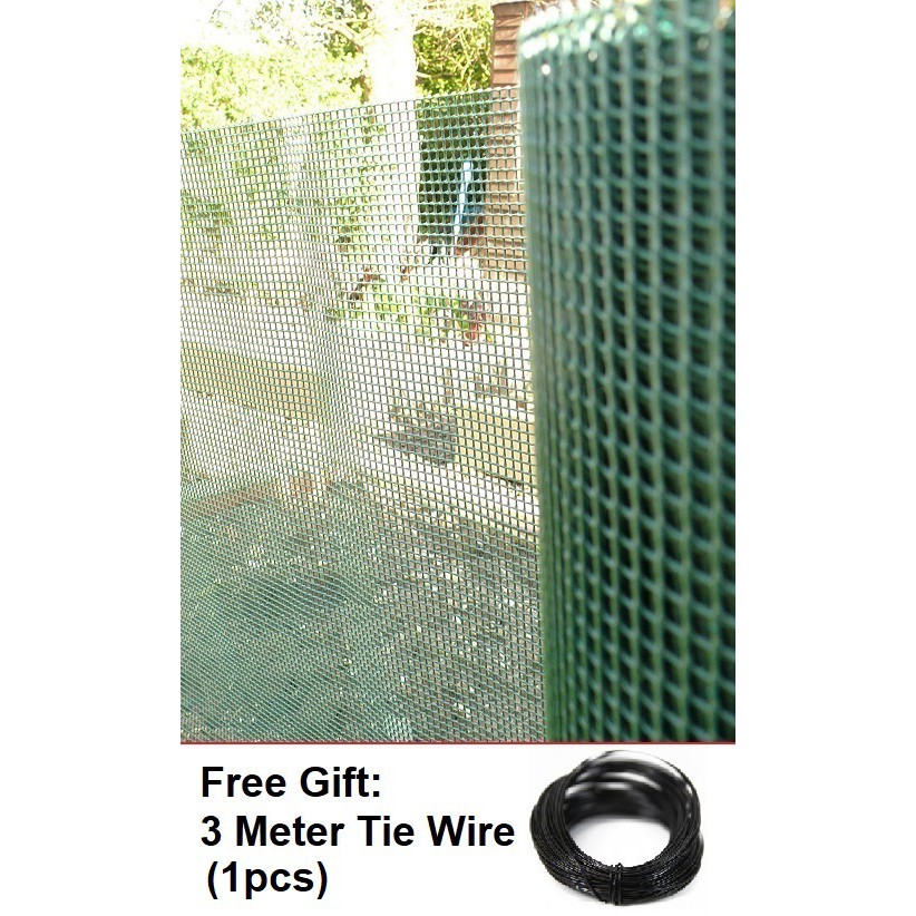 1m x 3m - JTEC 15mm Square Mesh Netting (Black/Green) | Shopee Malaysia