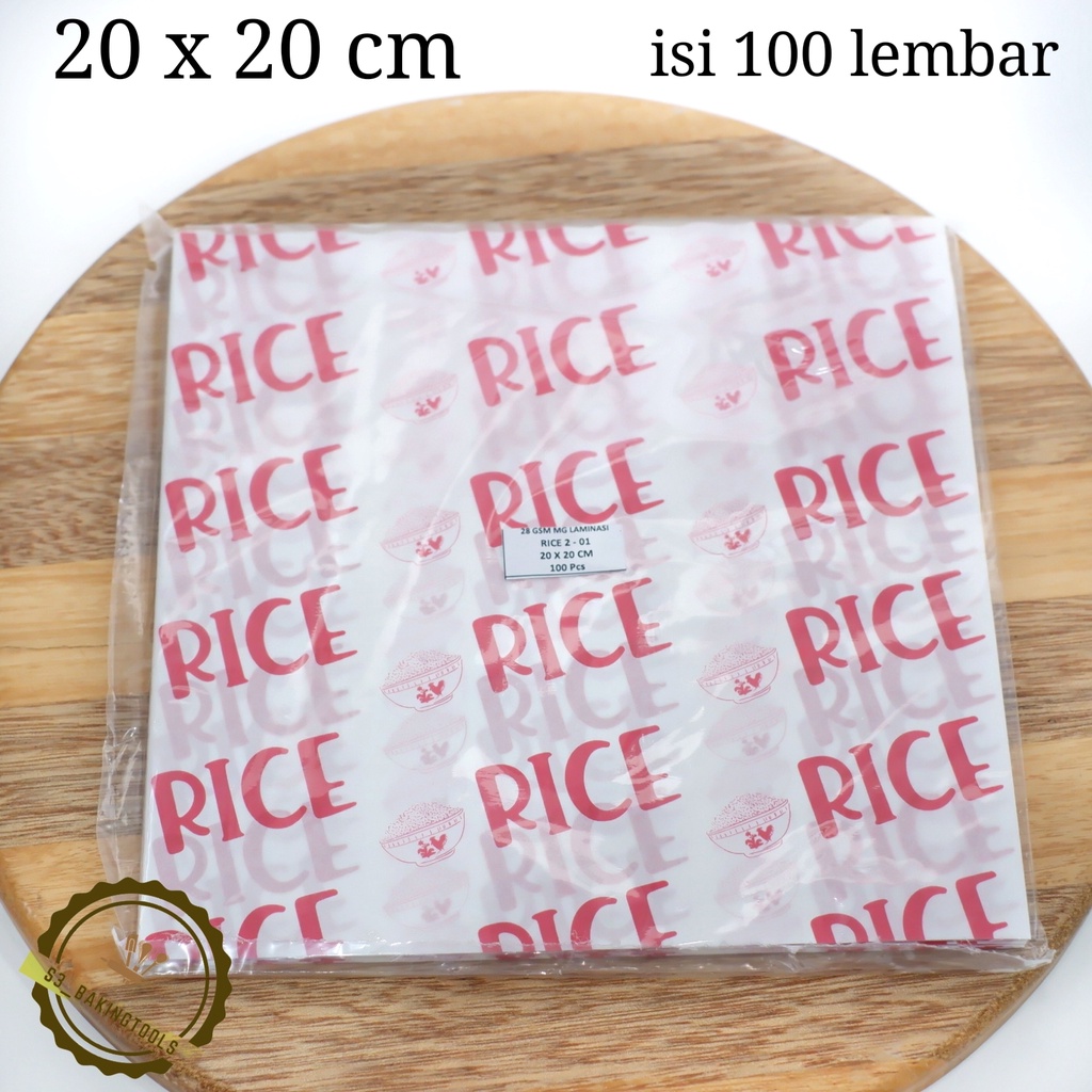 Laminated rice paper rice bento cake paper food wrapping | Shopee Malaysia