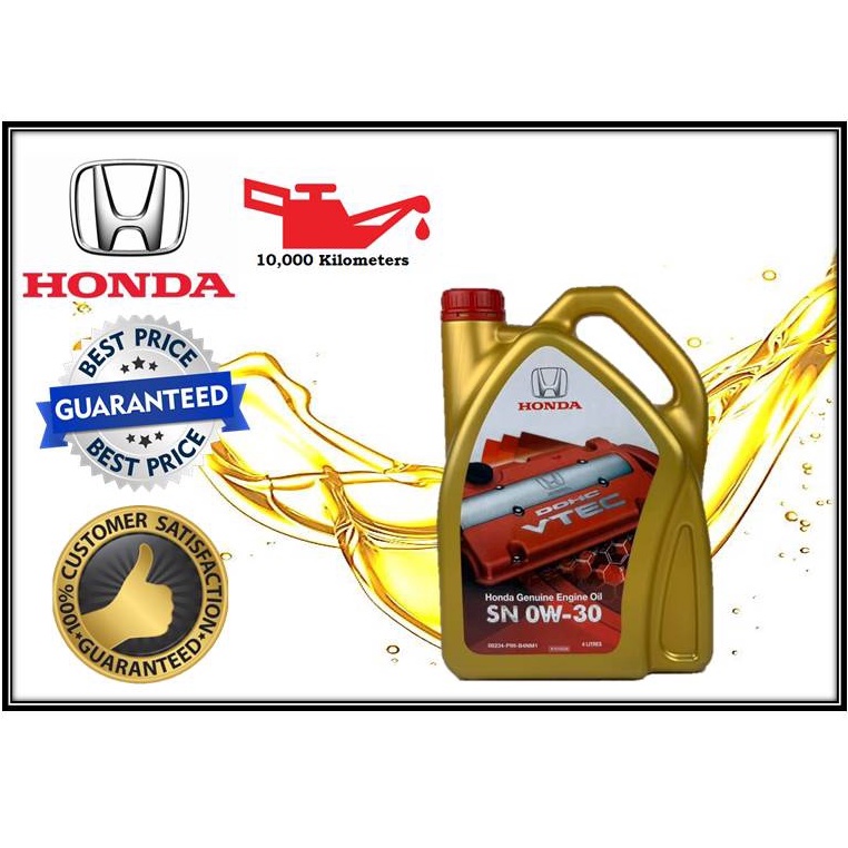 Honda 0w30 4L Fully Synthetic Engine Oil 0w-20 4Liter Minyak Enjin API ...