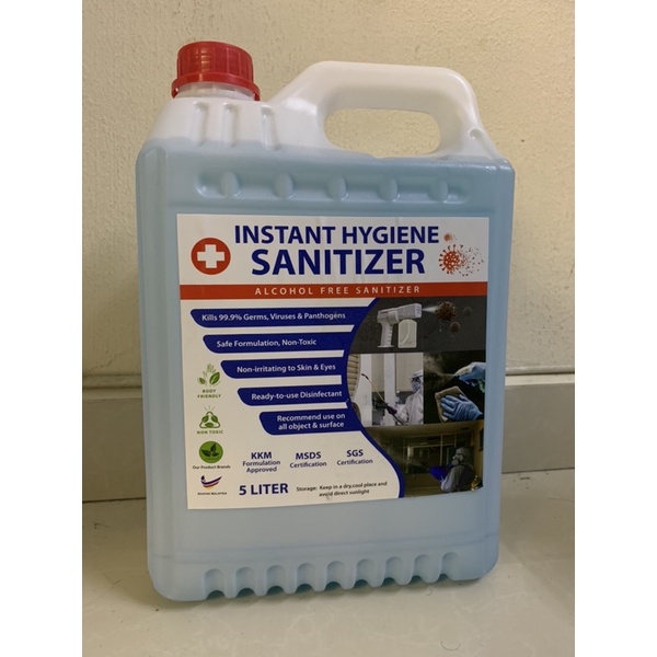 sanitizer botol besar 5 liter instant hygiene pembunuh kuman | Shopee ...