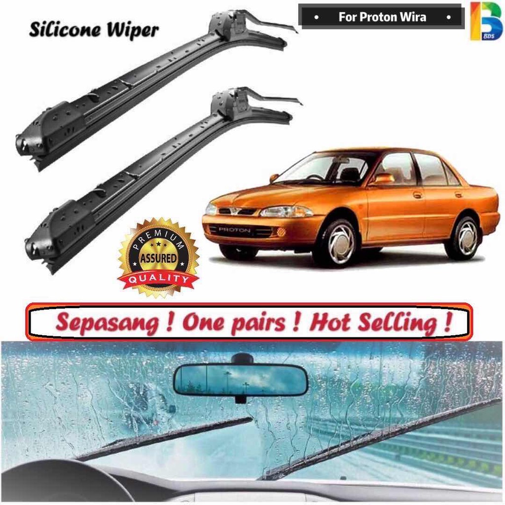 PROTON WIRA SILICONE WIPER 1PAIRS(2PCS) Silicone Advance Cleaning Wiper ...