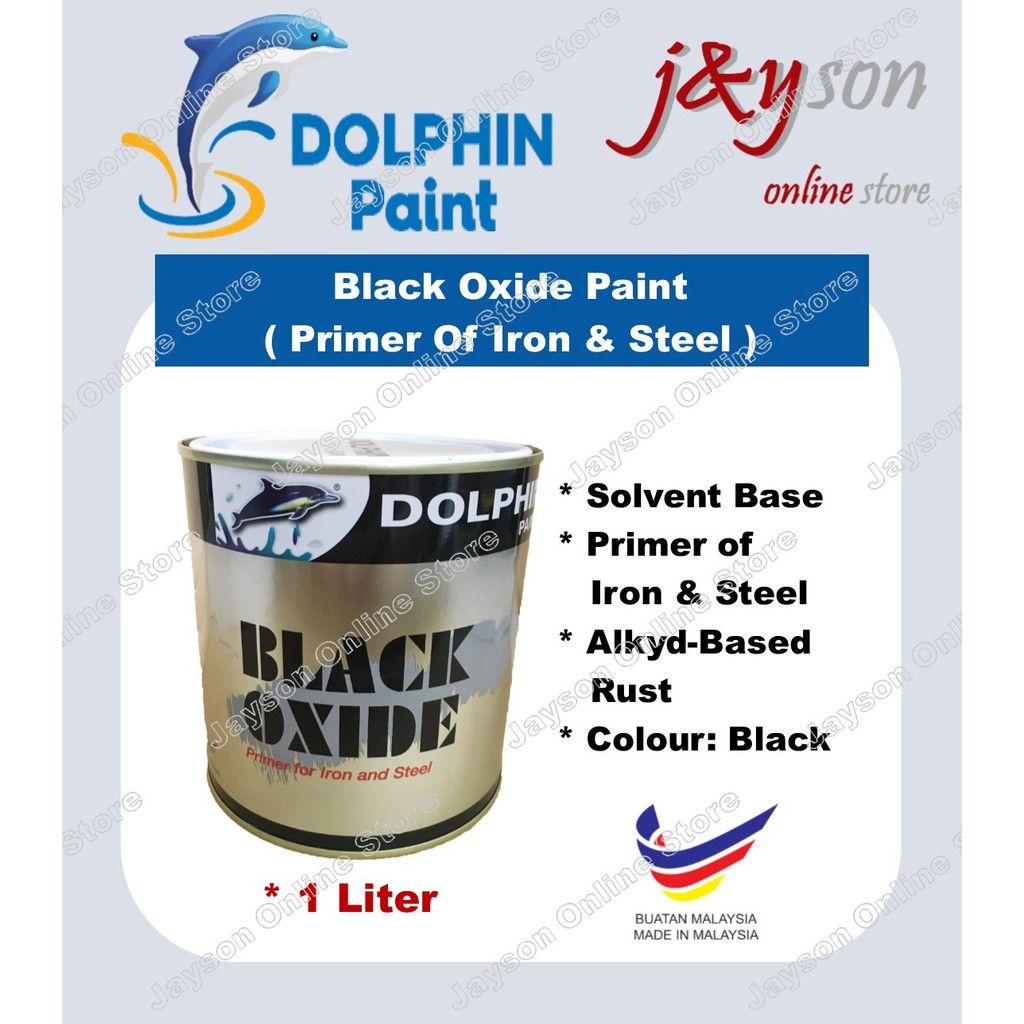 [ 1 Liter ] Dolphin Anti Rust Red Oxide / Black Oxide Undercoat Paint ...