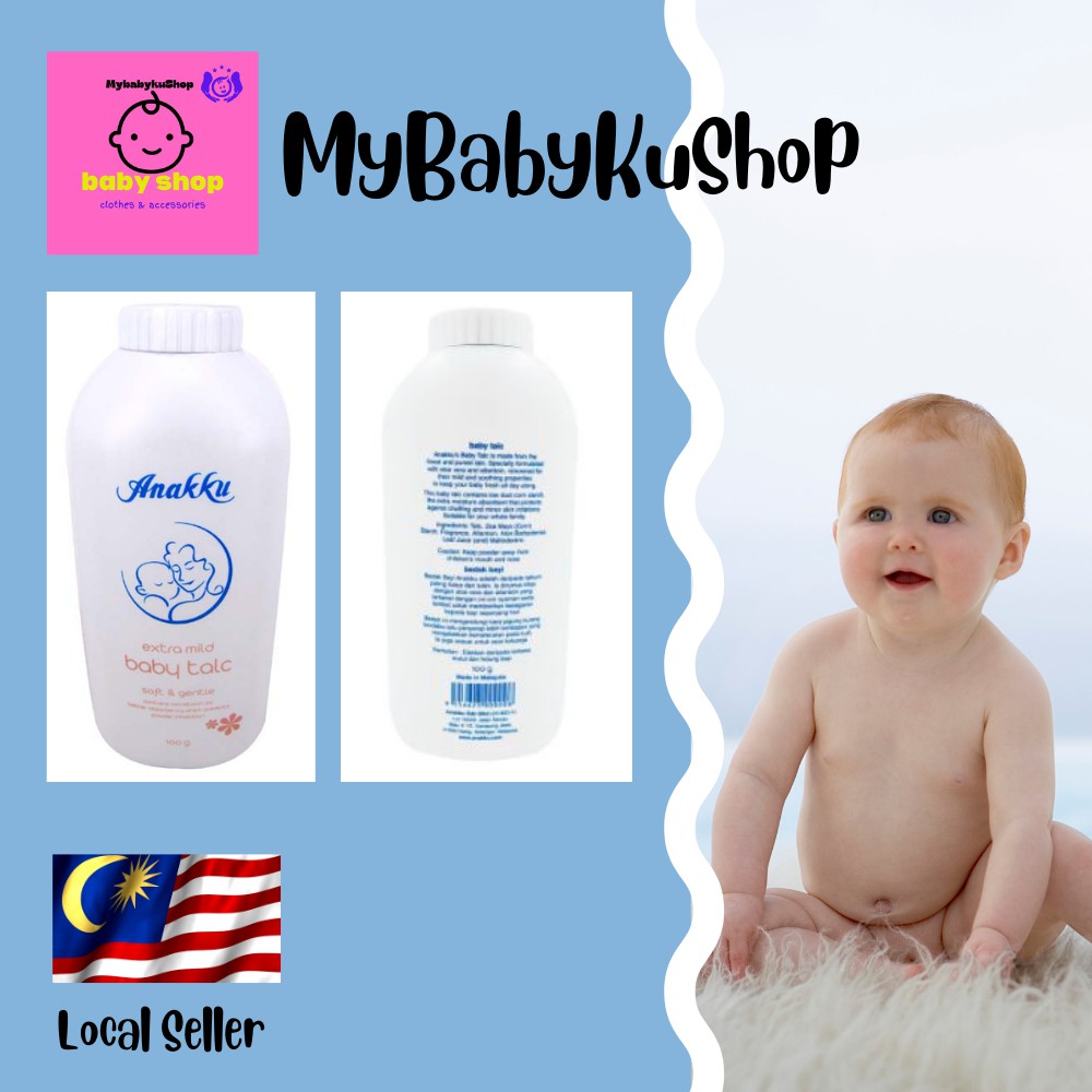Bedak Talkum Bayi Anakku Baby Talcum Powder (100g) | Shopee Malaysia