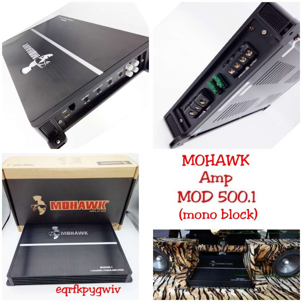 MOHAWK MOD-500.1 500W RMS 1-Channel Monoblock Amplifier for Subwoofer ...