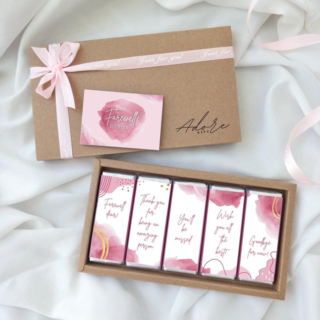 FAREWELL chocolate box with personalized greeting card | surprise gift ...