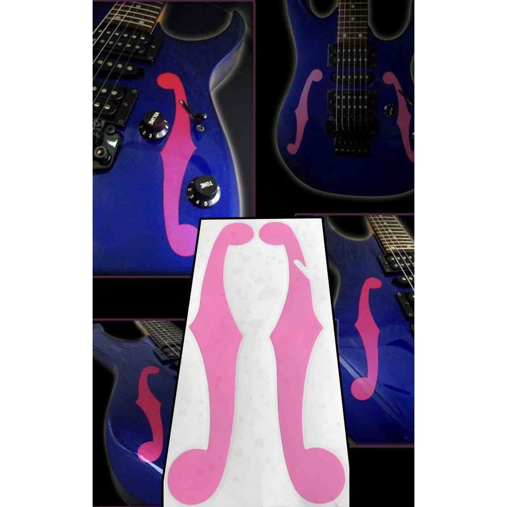 F Holes Guitar Electric Sticker Electric Guitar Body Sticker Decal ...