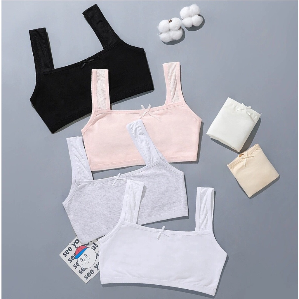 Cotton girls' development vest 8-13Years old anti-bump girls' underwear ...