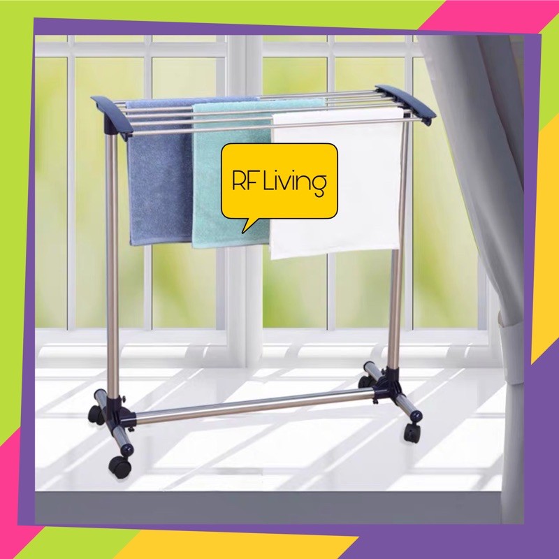 RF Living Stainless Steel Towel Rack with Wheels for Bedroom Balcony ...