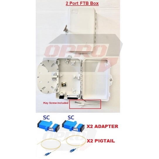 [OUTDOOR 2PORT] TM-Passed FTTH 2PORT FTB Wall Mount Unifi / Fiber ...