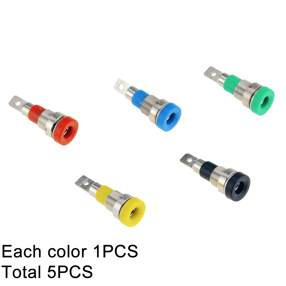 5PCS M4*28 4mm Banana Socket 60V/24A Binding Post Panel Mount Test ...