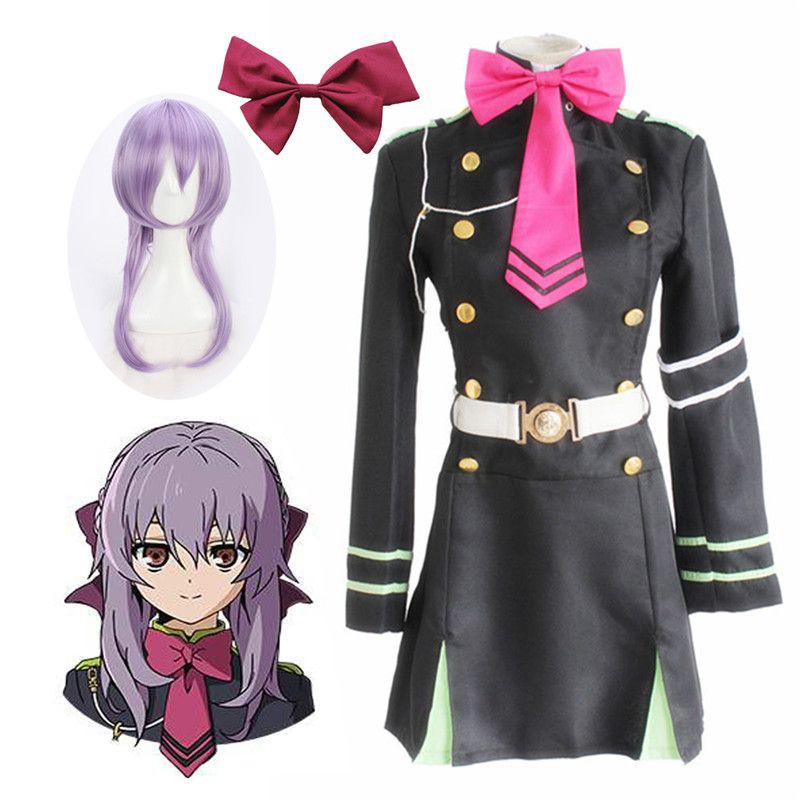 Seraph Of The End Shinoa Hīragi Military Anime Cosplay Costume Uniform ...