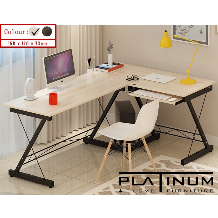 PLATINUM FURNITURE Computer Desk Desktop Table Modern Table Corner ...