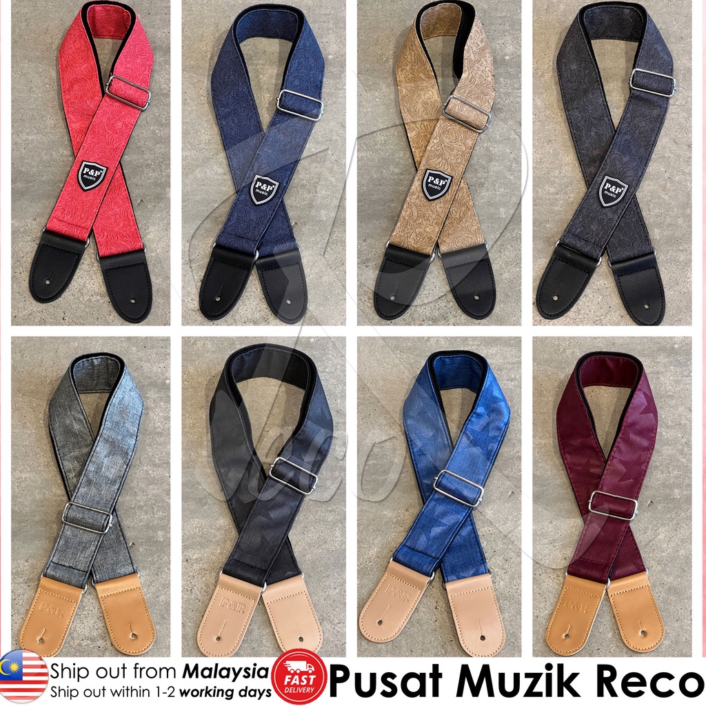 RM Acoustic Electric Bass RETRO / STAR Design Cotton Linen Guitar Strap ...