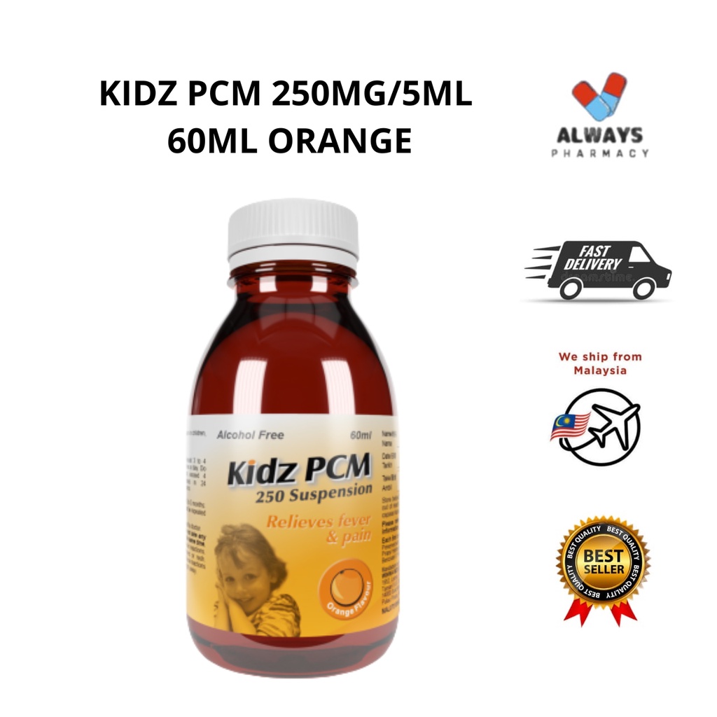 KIDZ PCM SUSPENSION PARACETAMOL SYRUP 60ML ORANGE | Shopee Malaysia