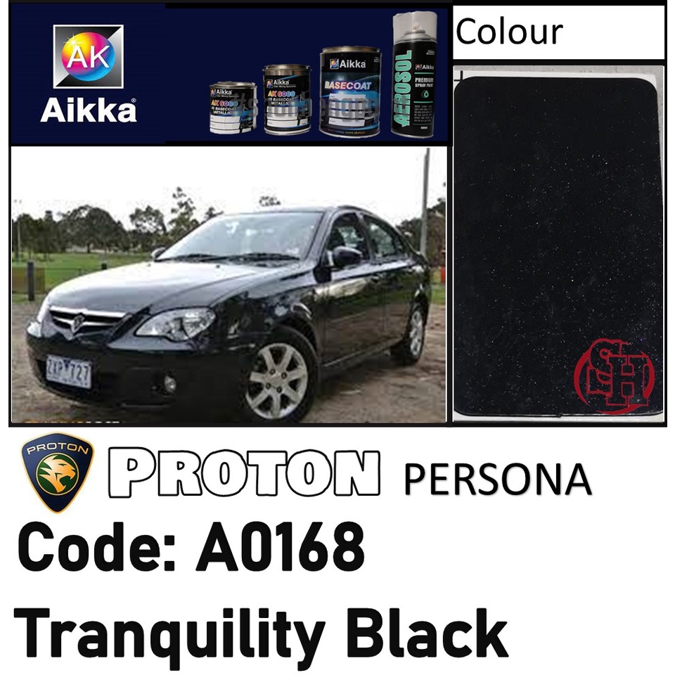 PROTON PERSONA Tranquility Black A0168** Crystal /Aikka Oem Factory Colour | Shopee Malaysia