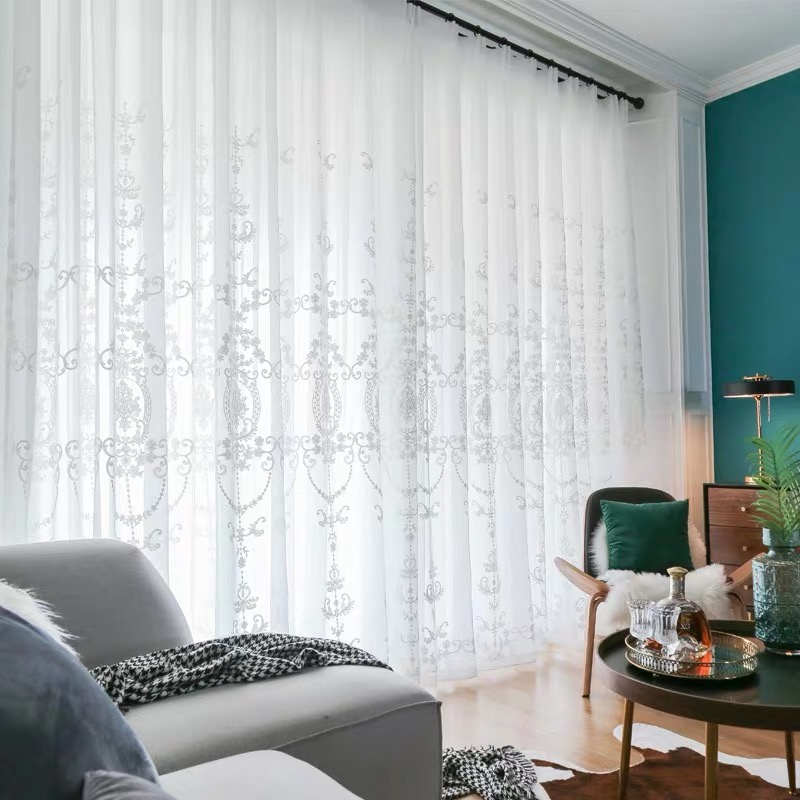Custom Curtain White Sheer Curtain Langsir Sliding Door Window Panels ...