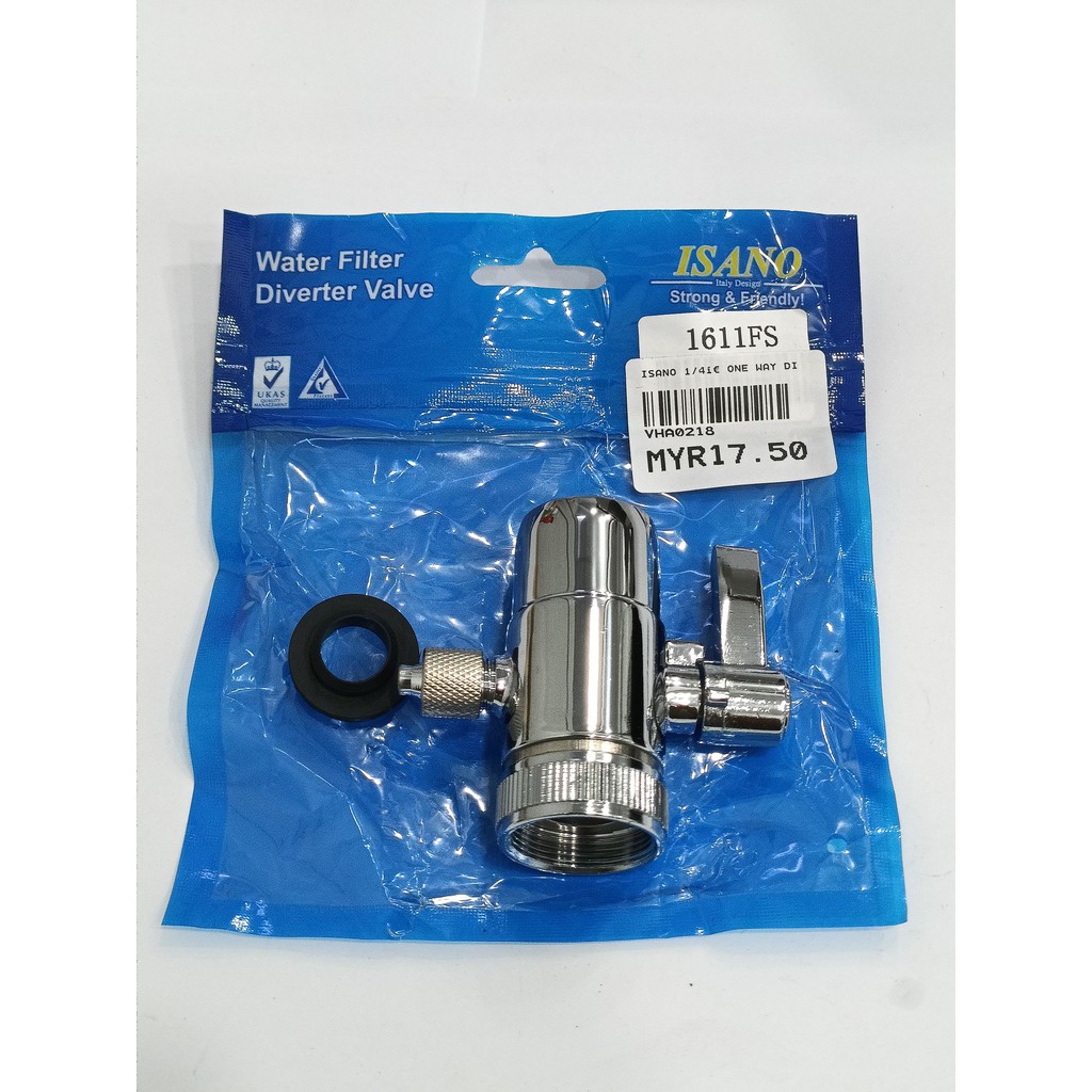 Isano water filter 1/4" stainless steel one way water filter diverter ...