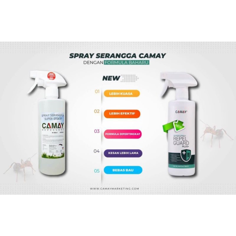 CAMAY REPELLENT SPRAY SERANGGA ORGANIK (kutu, nyamuk, agas, tikus & etc ...