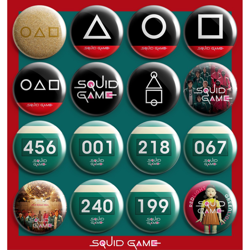 Button Badge Squid Game Size 44mm / 58mm | Shopee Malaysia
