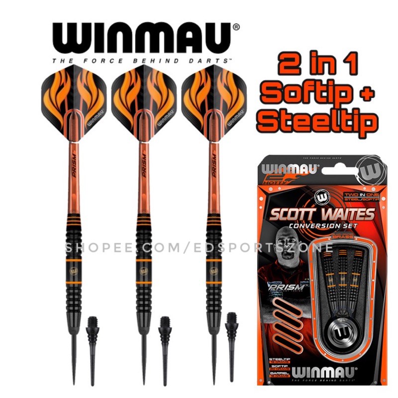 WINMAU Scott Waites Darts Conversion Set 2 in 1 For Steeltip & Softip ...