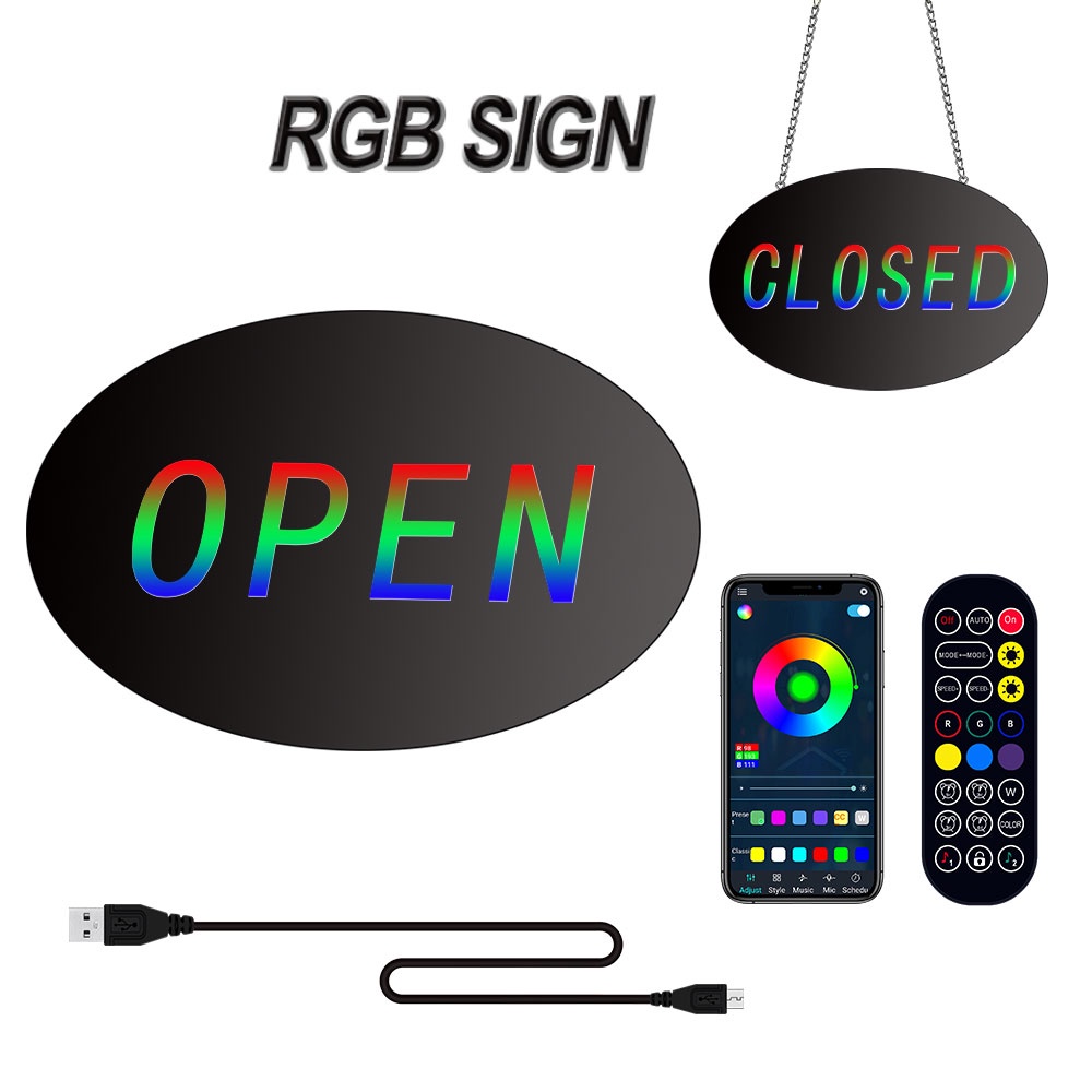 LEADTOPS RGB LED Open Sign RGB RF/APP Remote Control Advertisement ... LEADTOPS RGB LED Open Sign RGB RF/APP Remote Control Advertisement ...