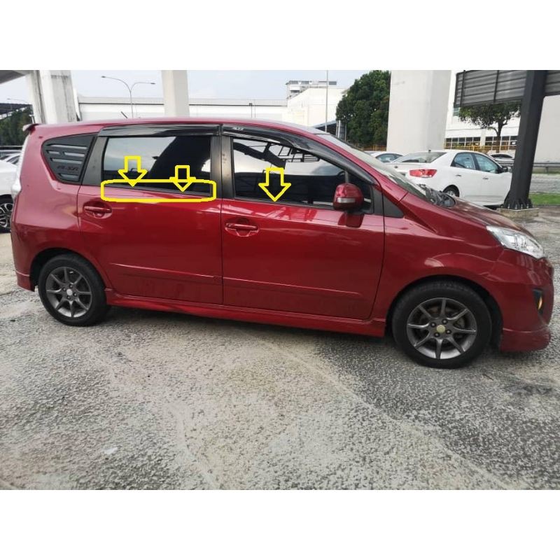 PERODUA ALZA D46T DOOR GLASS OUTER MOULDING LINING WEATHERSTRIP CERMIN ...