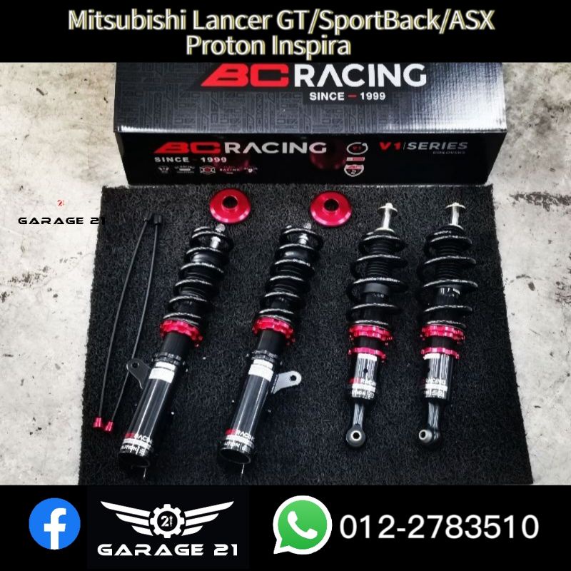 PROTON INSPIRA / Mitsubishi Lancer GT / Sportback / ASX - Bc Racing V1 Series Adjustable ...