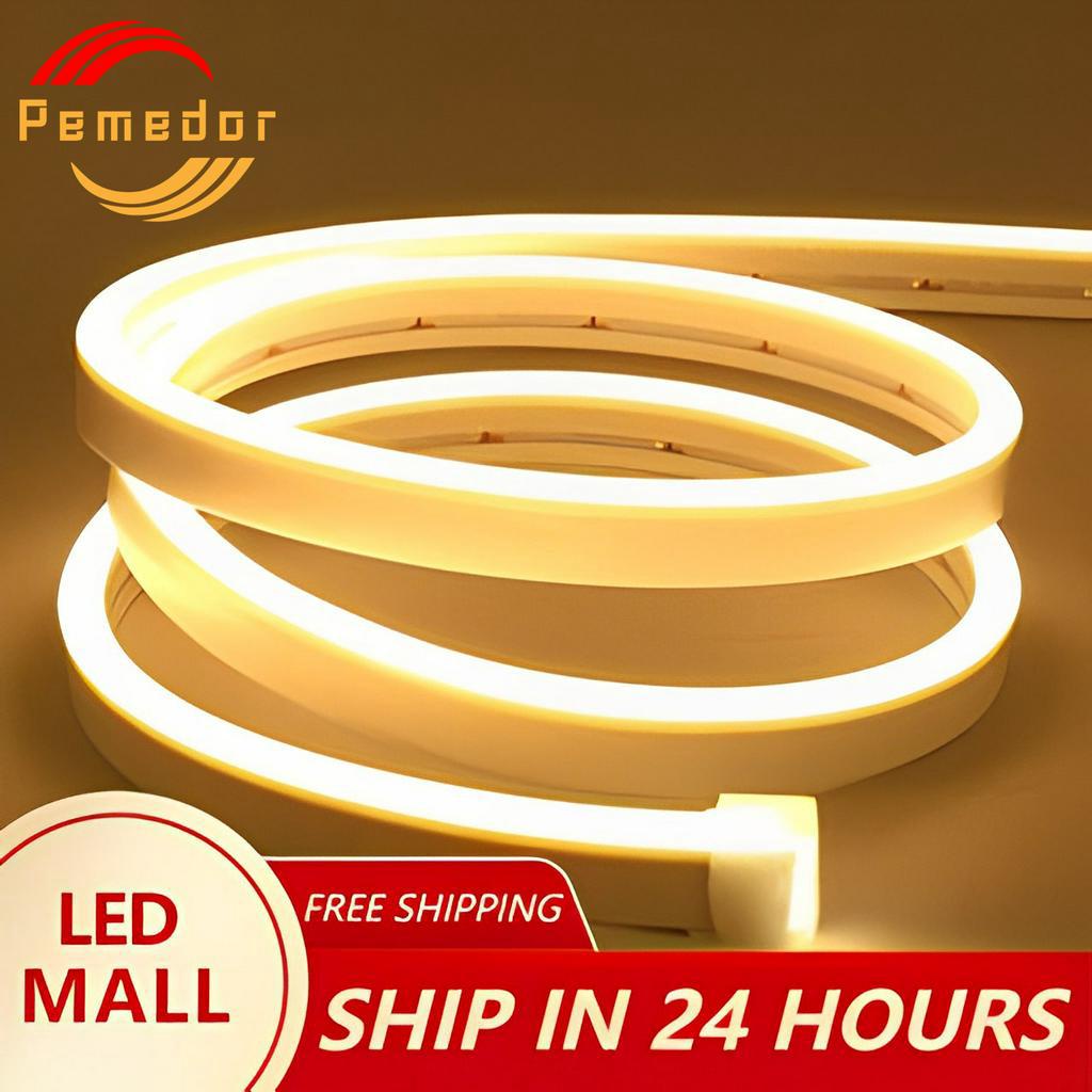 5 Meters Flex Neon Light 220V LED Strip Light 2835 120Leds Waterproof ...