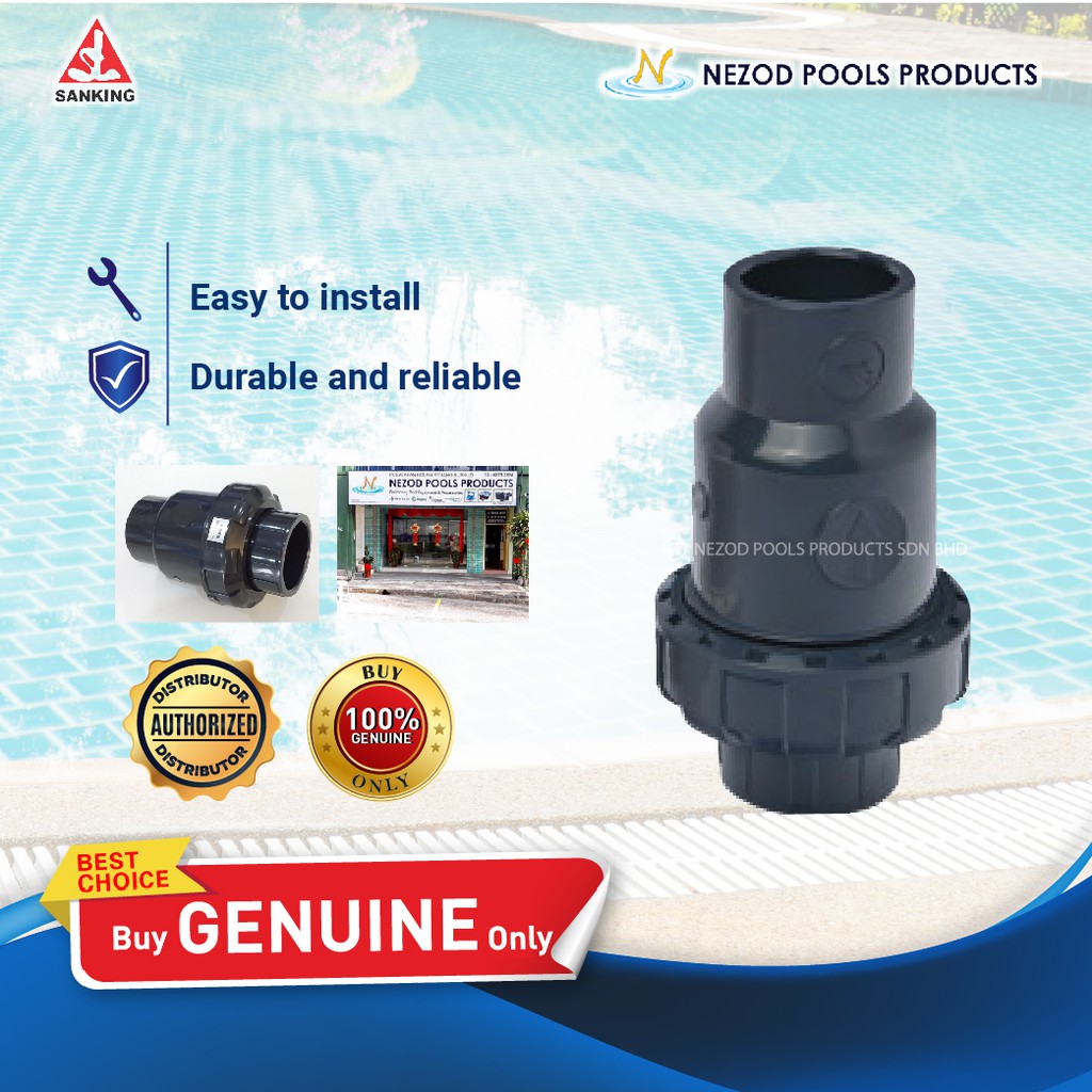 SHIEYU SINGLE UNION SWING CHECK VALVE 2" - NEZOD POOLS / SWIMMING POOL ...