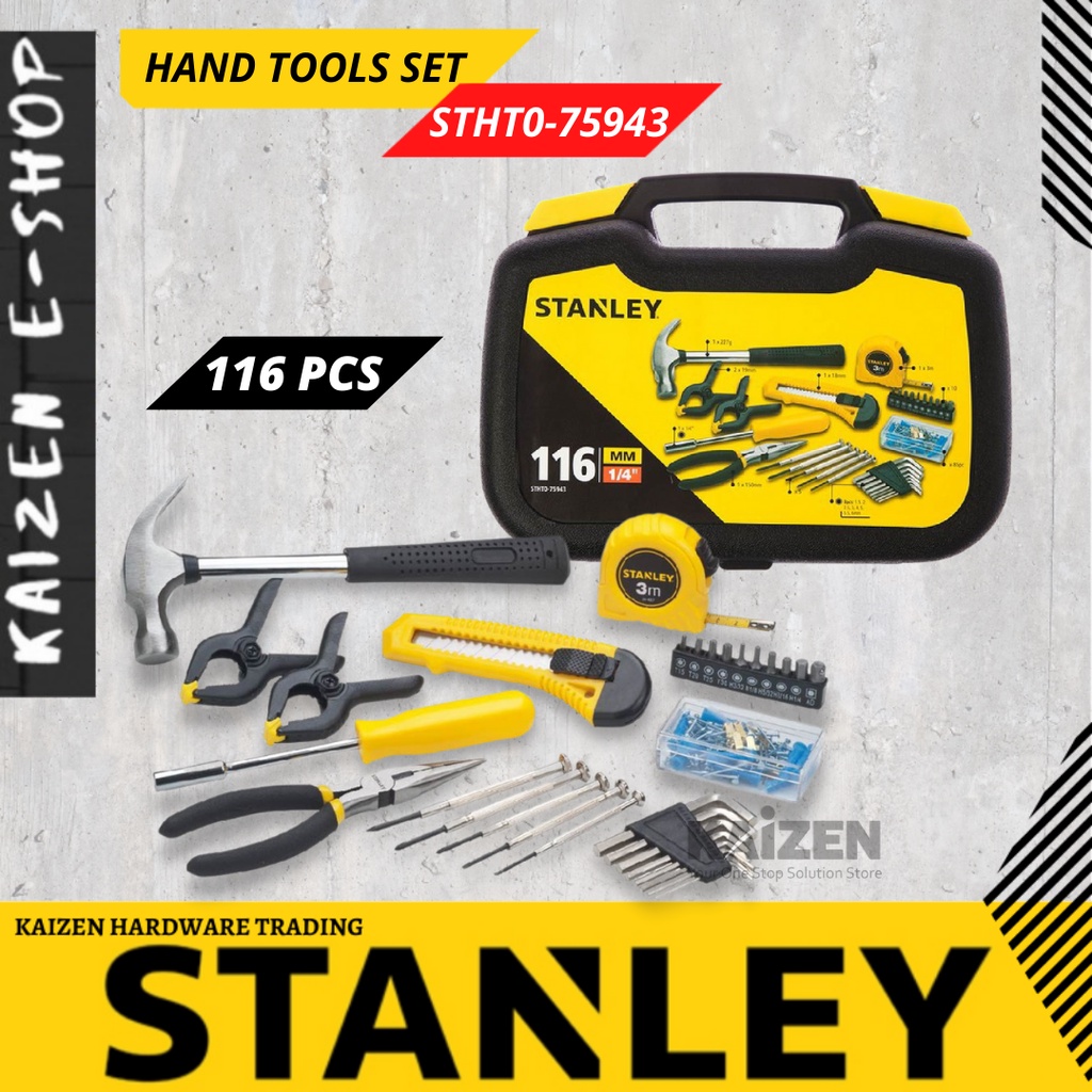 STANLEY STHT0-75943 116PCS ACCESSORY TOOL KIT IN CASE (HAND TOOLS SET ...