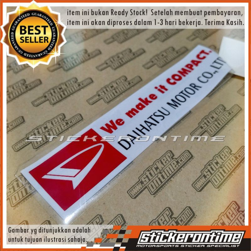 Daihatsu Car Sticker Tampal dari Dalam | Shopee Malaysia