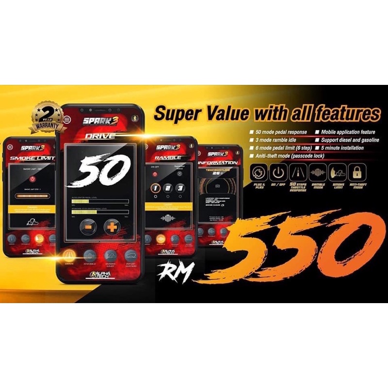 Alpha Spark2/Spark3 2Year Warranty | Shopee Malaysia