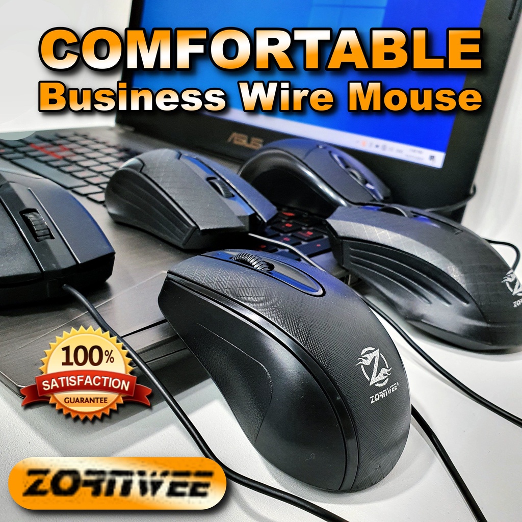 🔥READY STOCK🔥 ZORNWEE COMFORTABLE BUSINESS WIRED MOUSE | Shopee Malaysia
