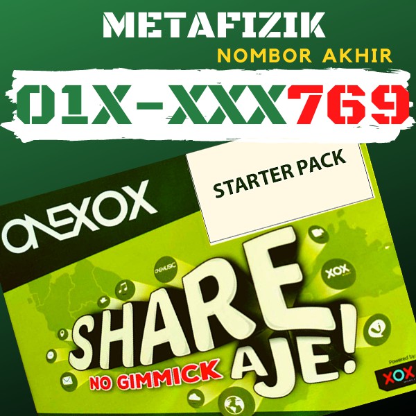 Simkad ONEXOX 769 Metafizik Nombor VIP Lawa Cun Murah XOX Sim Card ...