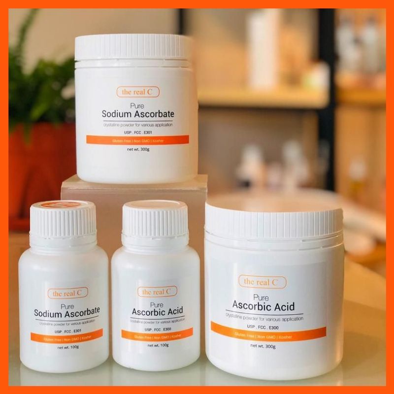 The Real C Ascorbic Acid & Sodium Ascorbate Pure Vitamin C 🔥 | Shopee Malaysia