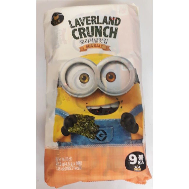 Korea Majun Laverland Crunch Seaweed Sea-Salt 4.5g×12s/Asst Flvr 4.5g× ...