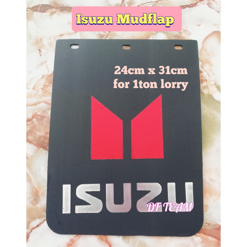 1 pcs Universal ISUZU PVC MUDFLAP FOR LORRY SIZE :(24cm x 31cm ...