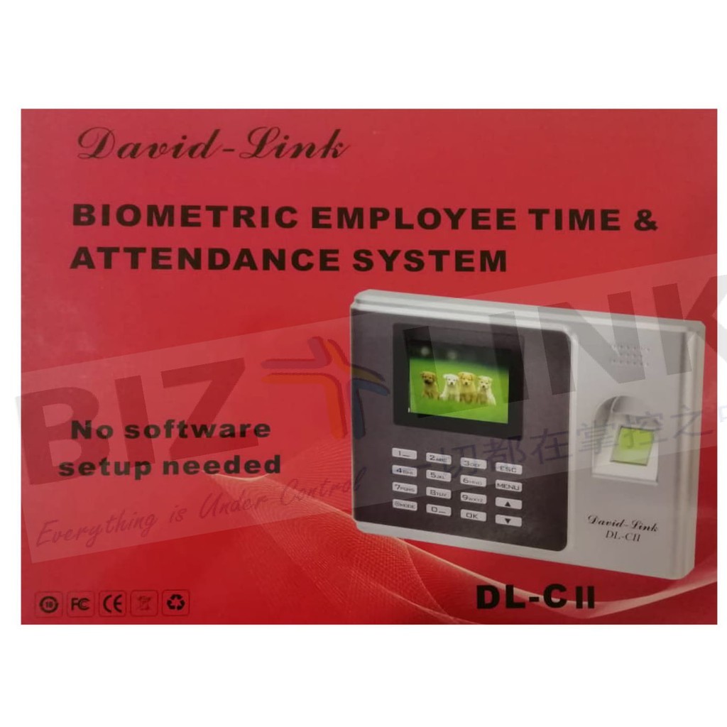 David-Link DL-CII Biometric Employee Time & Attendance System | Shopee ...