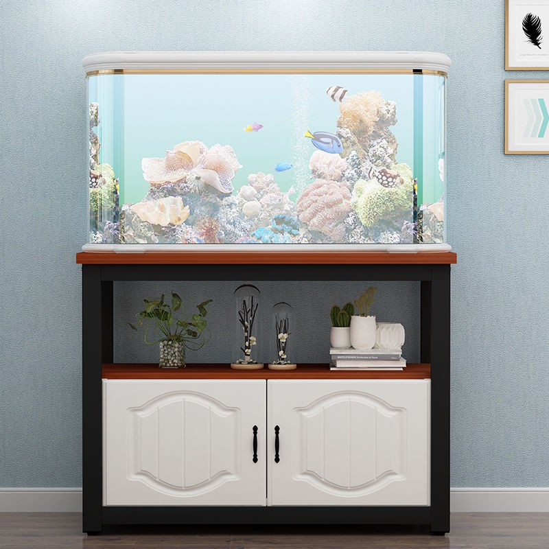 new Household Living Room Steel Wood Small Fish Tank Rack Base ...