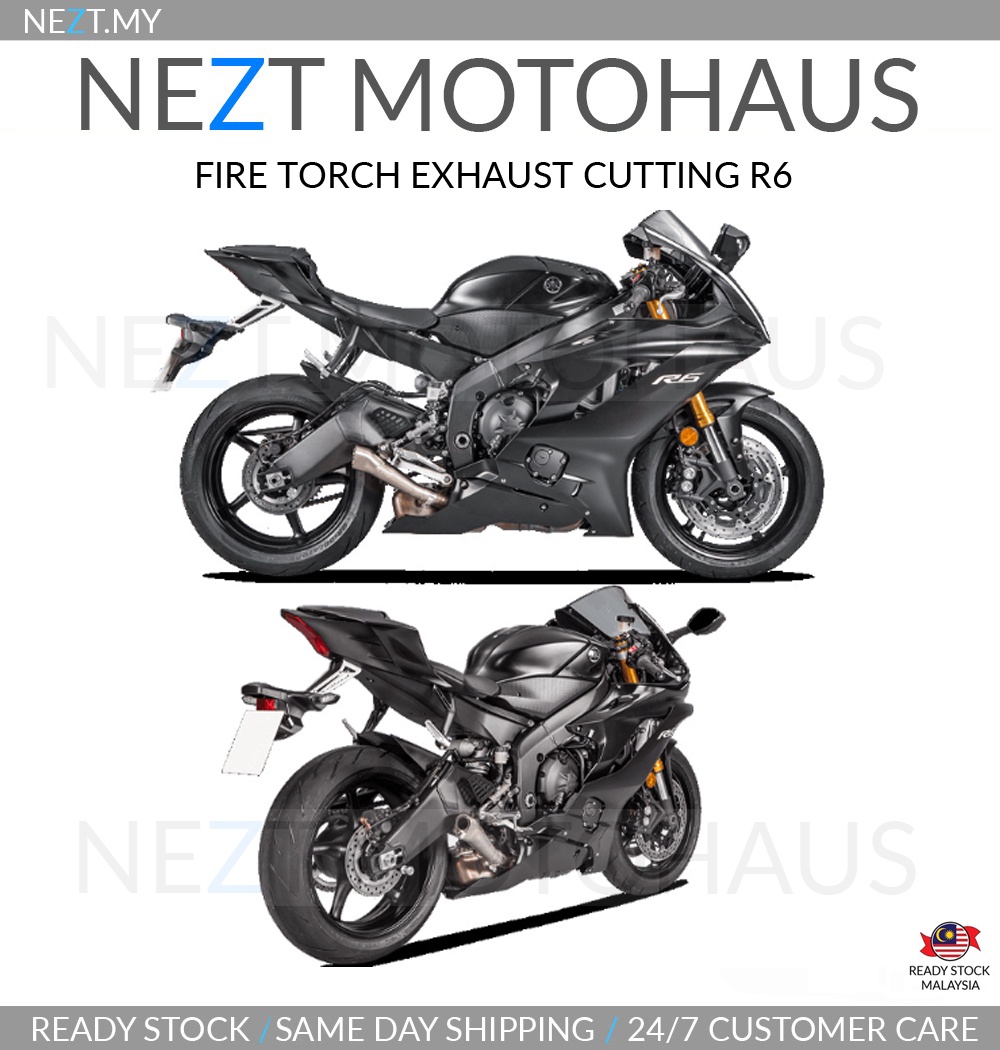 FIRE TORCH EXHAUST EKZOS CUTTING YAMAHA R6 51mm Fitting | Shopee Malaysia