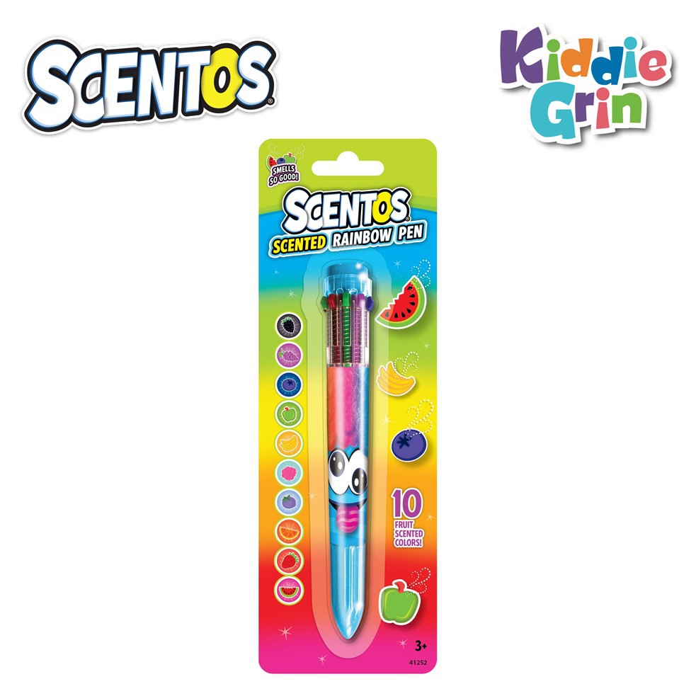 Scentos Scented Rainbow Pen 10 Cented Colors - Red/ Blue/ Pink/ Green ...