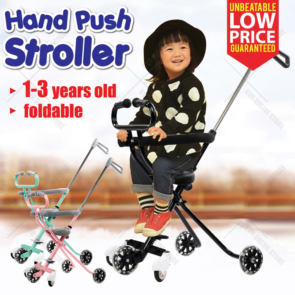 Foldable Hand Push Stroller 5 Wheels Fence Baby Toddler Lightweight ...