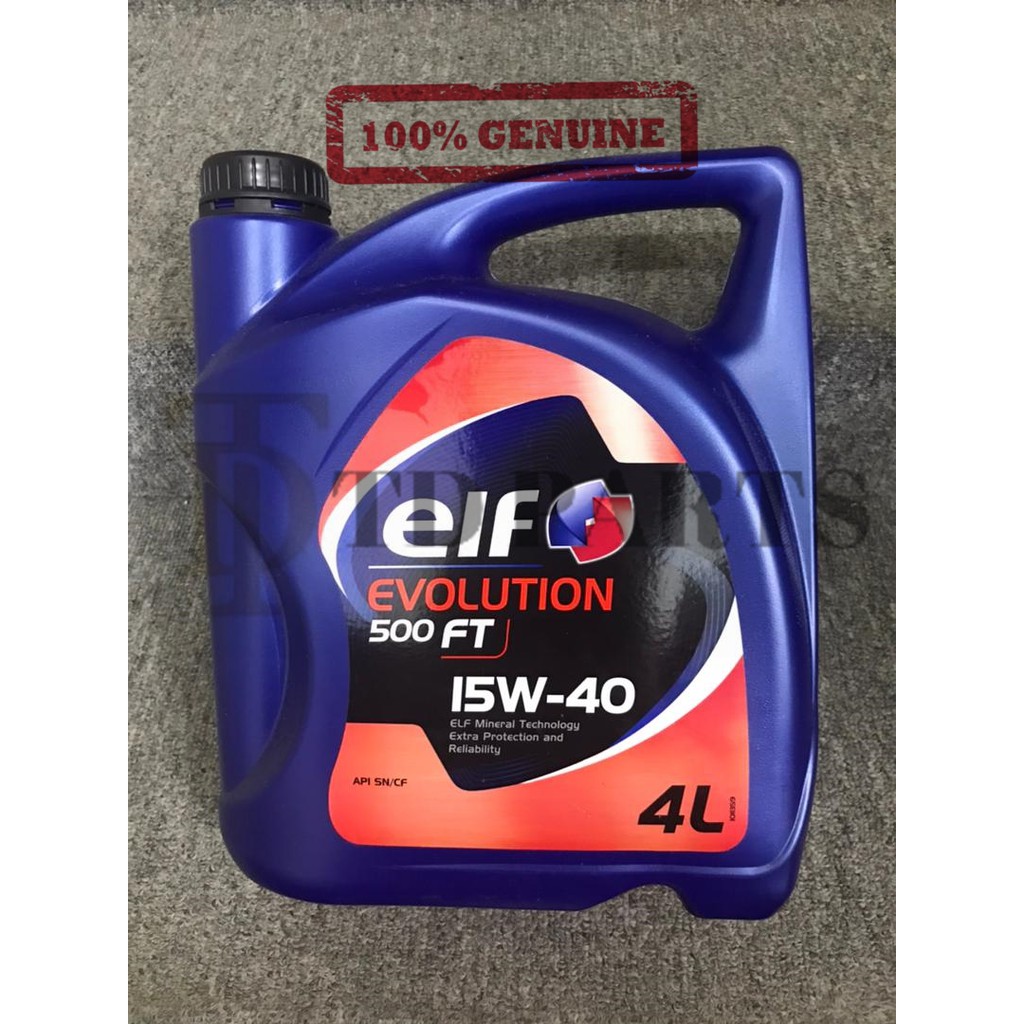 100% GENUINE ELF EVOLUTION 500 FT ENGINE OIL 15W40 15W-40 MINERAL API ...