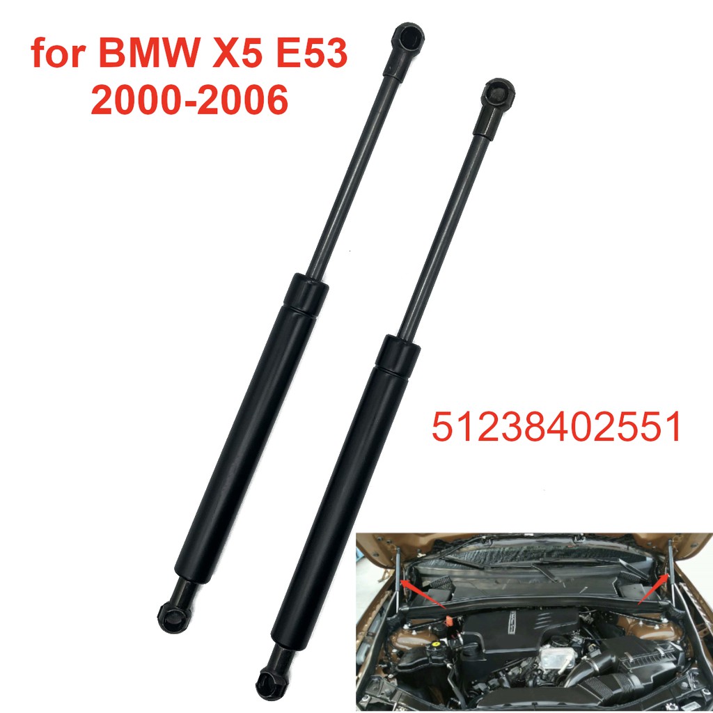 1Pair 2Pcs Car Front Hood Bonnet Gas Spring Strut Shock Damper Lift ...