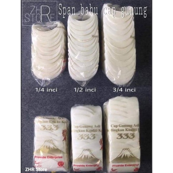 Span Bahu Cap Gunung 333 1/2", 1/4, 3/4, dan 1 inci / Shoulder Pads ...